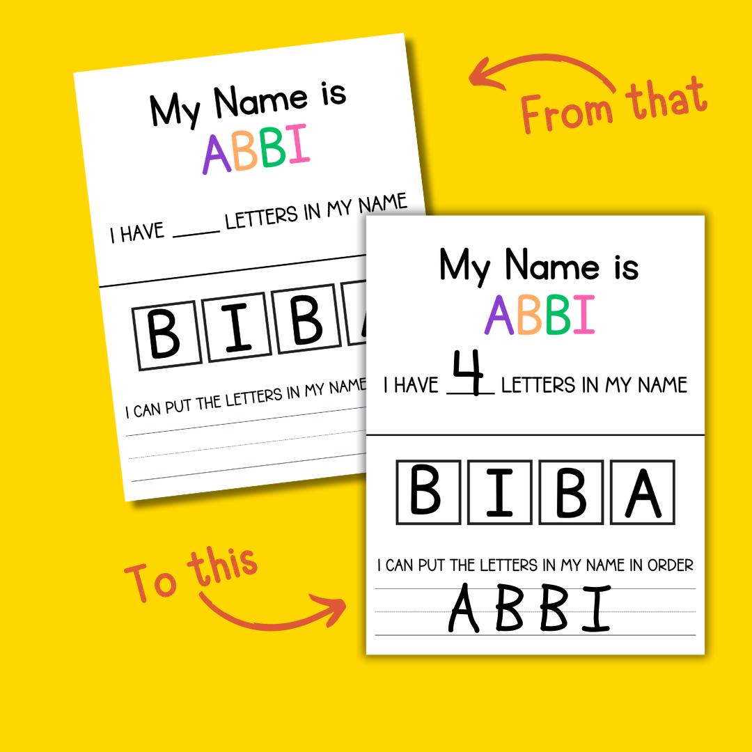 Name Writing Tracing Preschool Worksheet Handwriting Practice Toddler ...