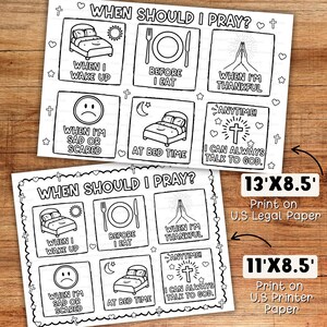 Lords Prayer Bible Verse Coloring Page Tracing Worksheet Kid Prayer ...