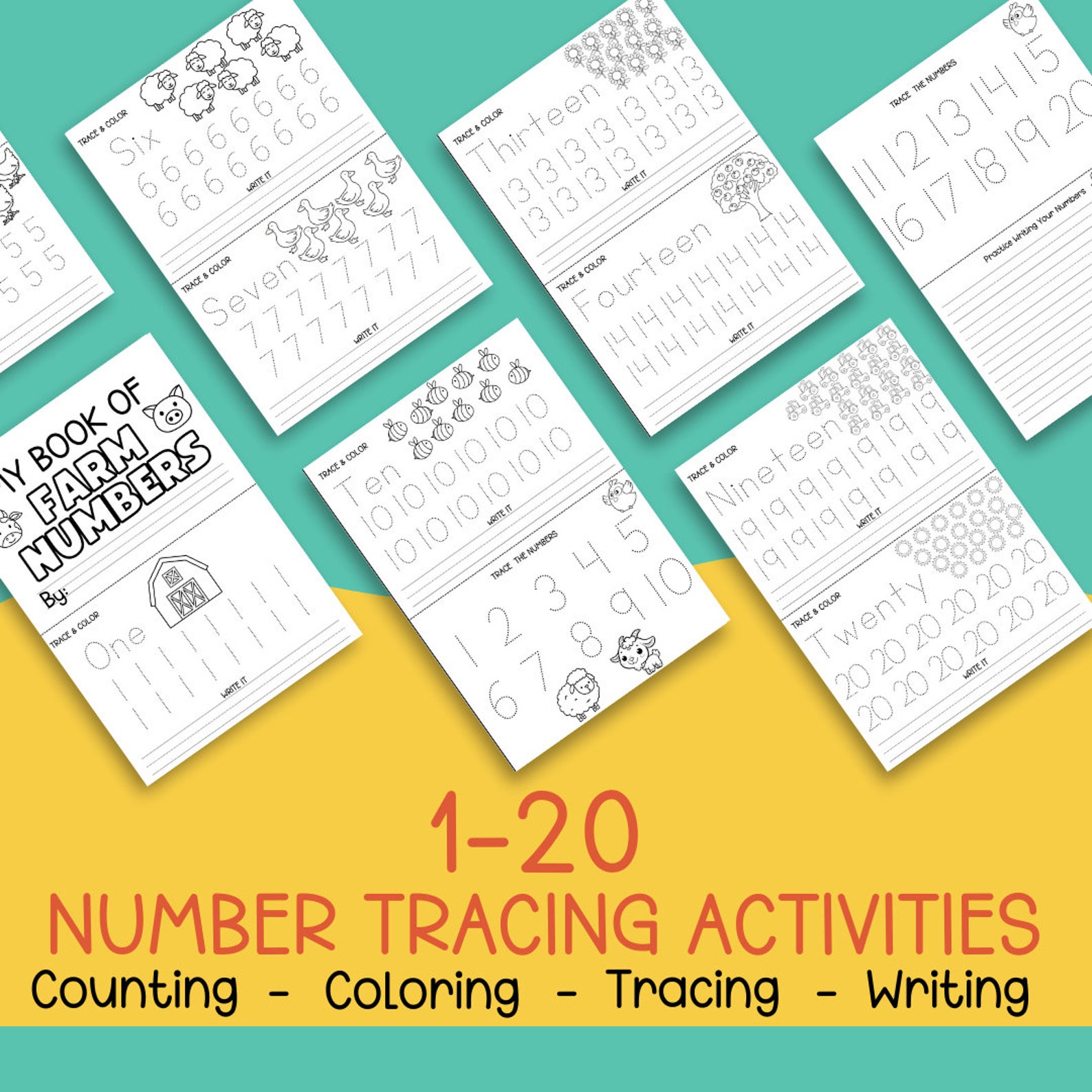 Preschool Busy Book Printable Tracing Activity Book Prek Worksheet ...