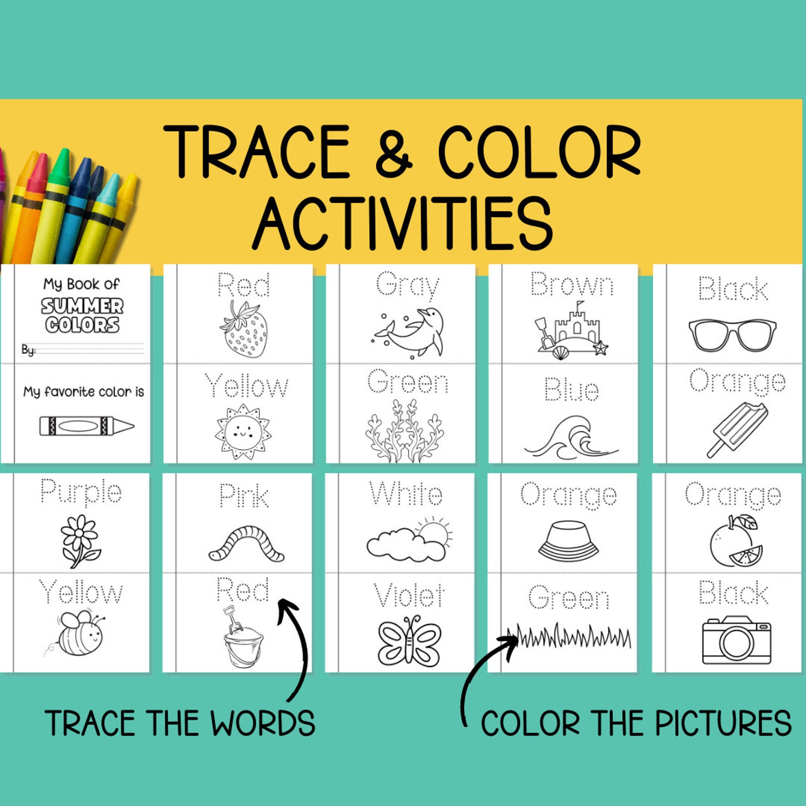 Preschool Busy Book Printable Tracing Activity Book Prek Worksheet ...