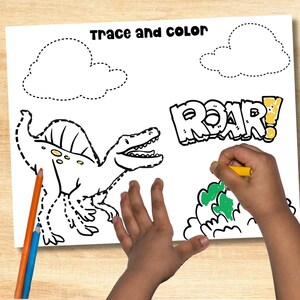 Preschool Line Tracing Handwriting Practice Dinosaur Theme Prewriting ...