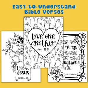 Bible Verse Coloring Page Floral Christian Quote Print Bible Coloring ...