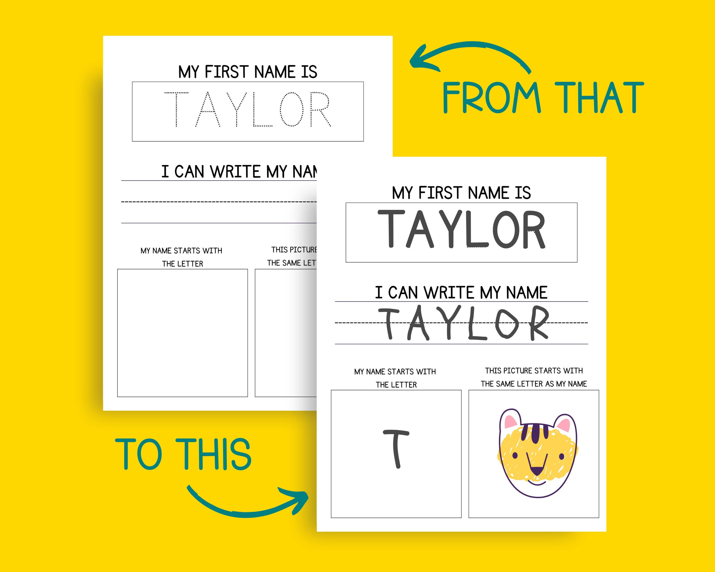 Editable Name Tracing Worksheet Name Practice Homeschool Morning Menu ...