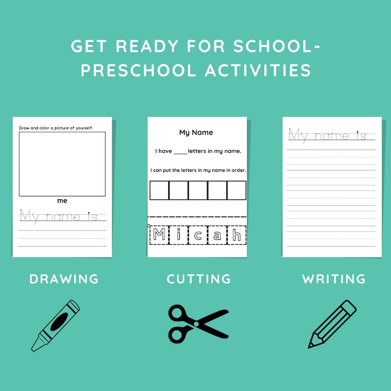 Personalized Handwriting Practice Worksheet Preschool Tracing Busy Book ...