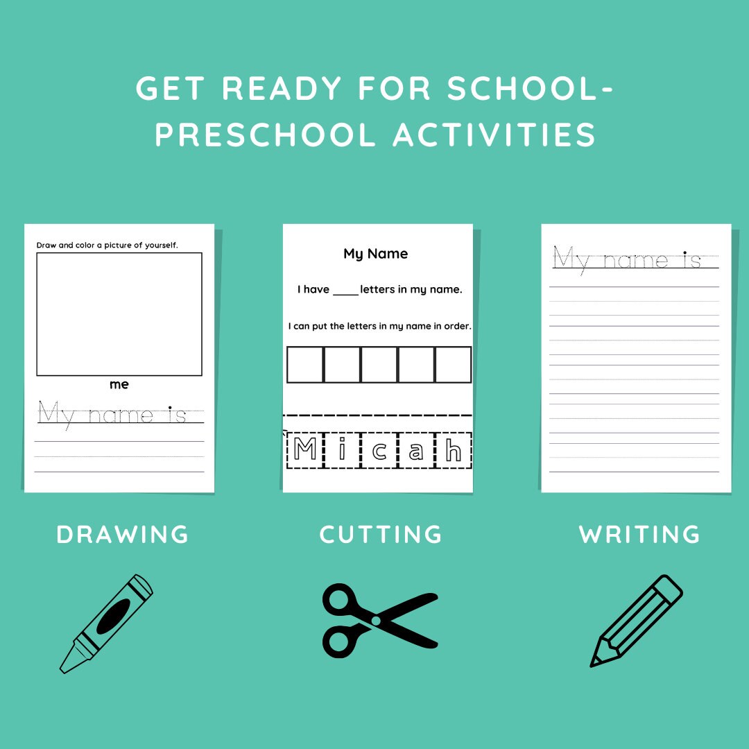 Personalized Handwriting Practice Worksheet Preschool Tracing Busy Book ...