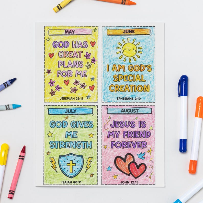 Christian New Year Faith Printable Bundle Kid Bible Tracker Goal ...