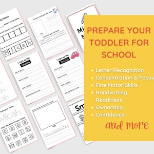 Personalized Handwriting Practice Worksheet Preschool Tracing Busy Book ...