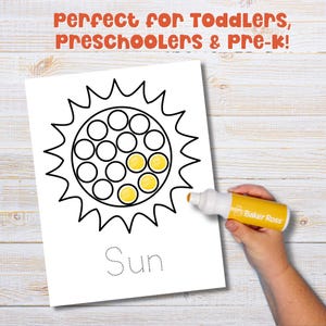 Spring Dot Marker Printable Do A Dot Coloring Page Kid Summer Travel ...