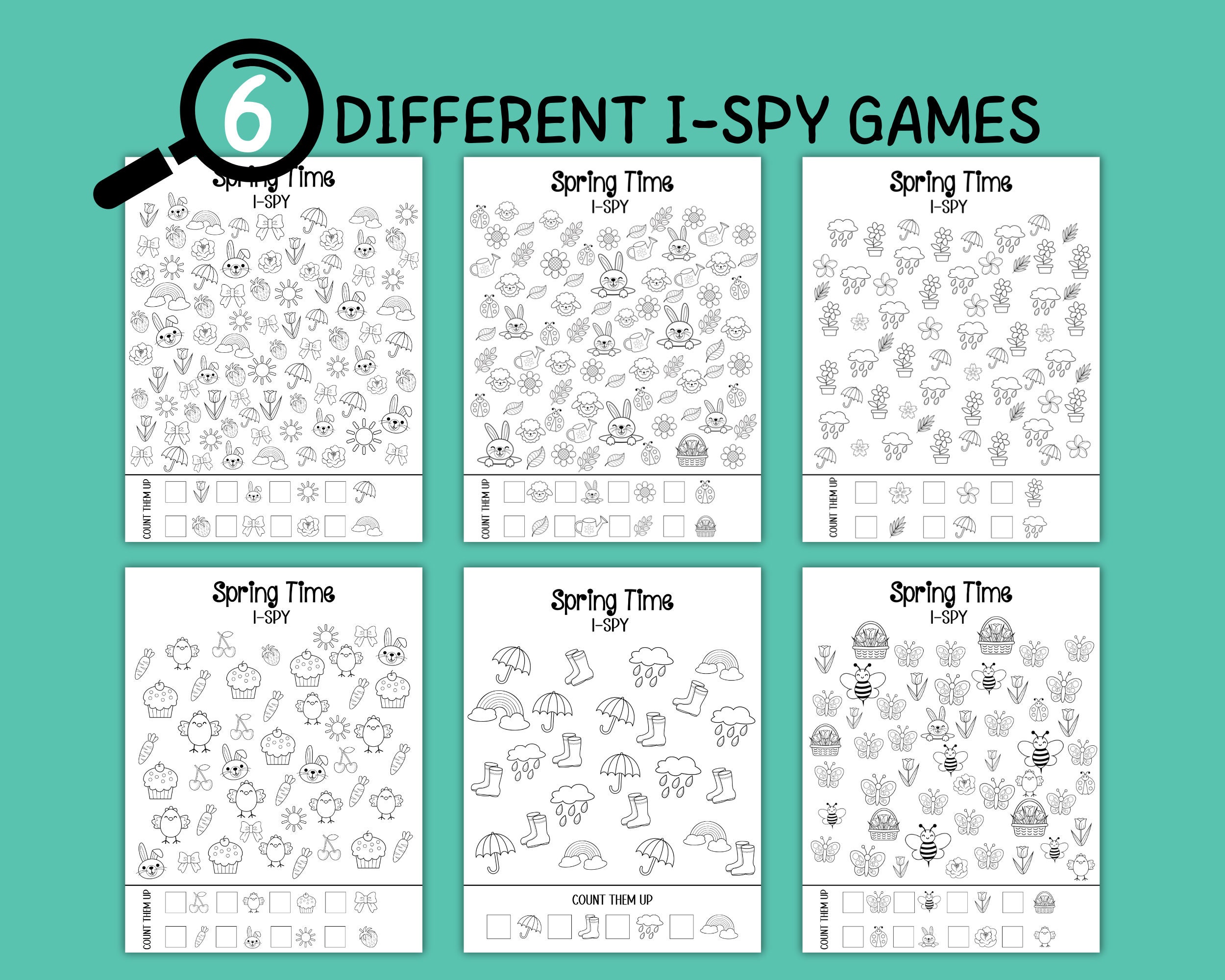 Spring I Spy Worksheet for Kid Printable Learning Material for ...