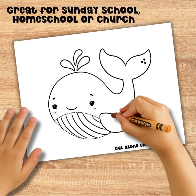 Jonah and the Whale Bible Verse Coloring Sunday School Craft Jonah and ...