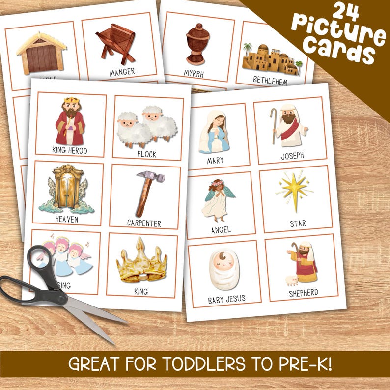 Nativity Printable Bible Bingo Christmas Activity Family Game Night ...