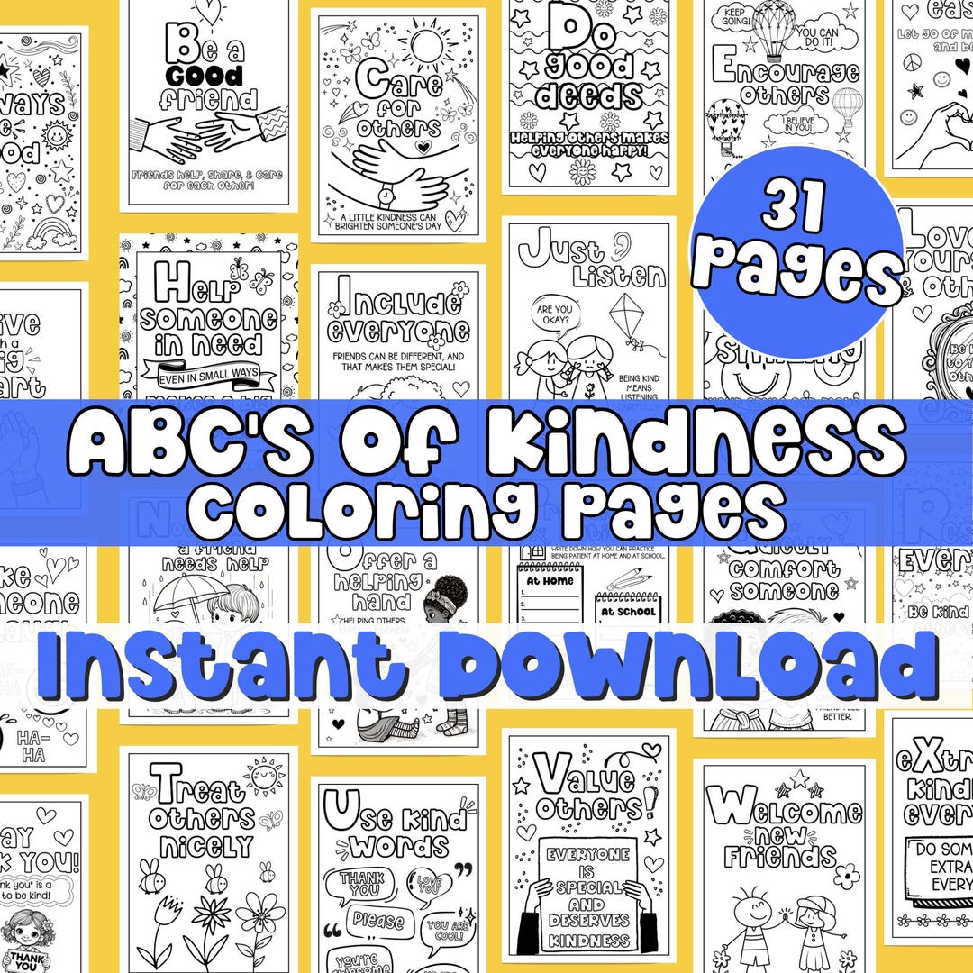 Spread Kindness Printable Friendship Book Gratitude for Kid Mindfulness ...