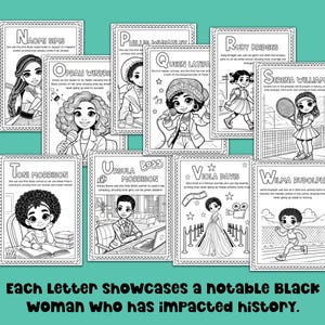Black Women History Coloring Educational Printable Homeschool Resource ...
