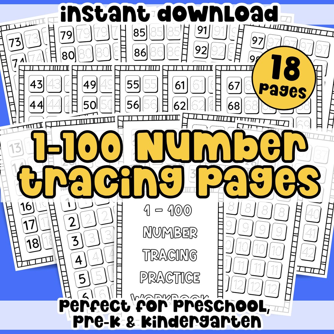 Learn Number Tracing Worksheet Printable Preschool Activity Sheet ...