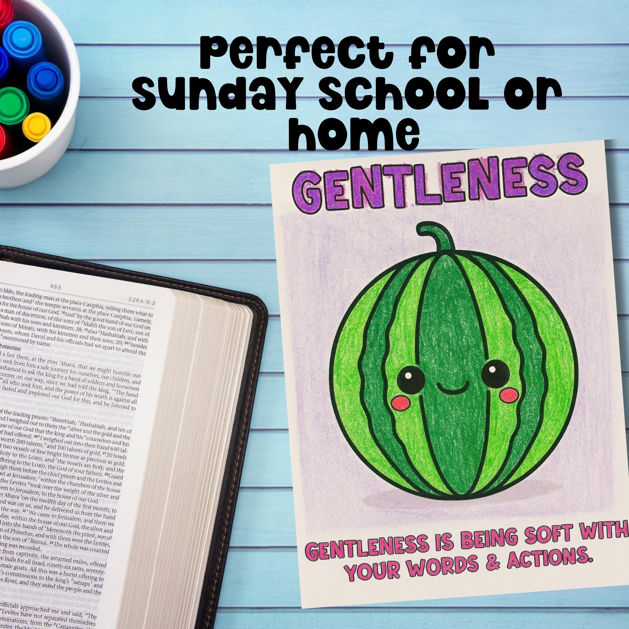 Fruit of the Spirit Kids Bible Lesson Sunday School Craft Bible Verse ...
