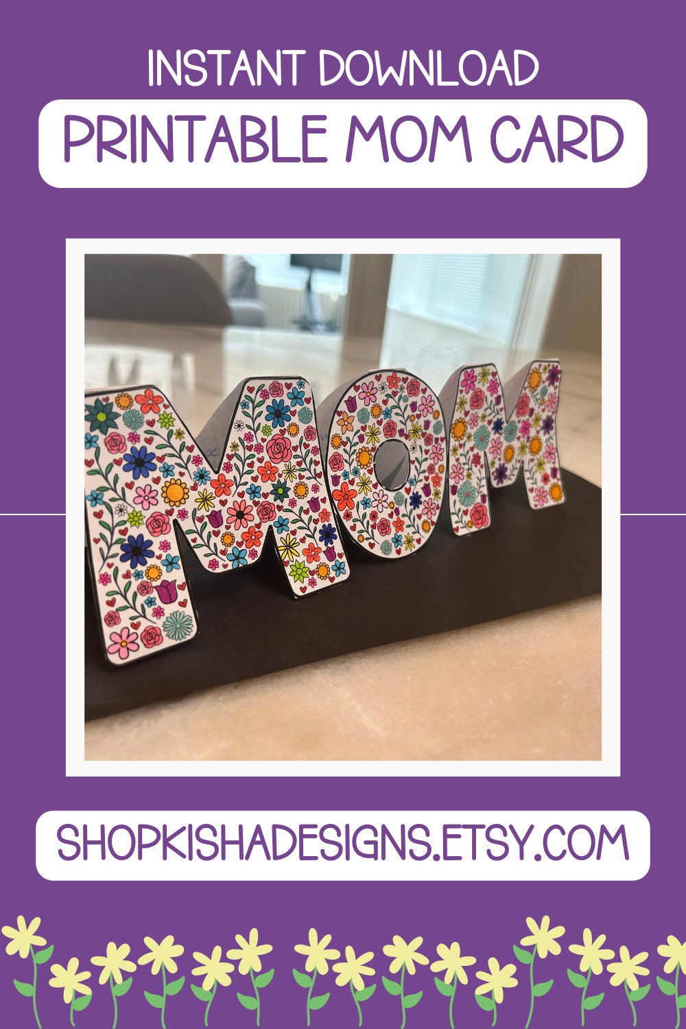 Mom Printable Coloring Card From Kid Mothers Day Printable Craft Mom ...