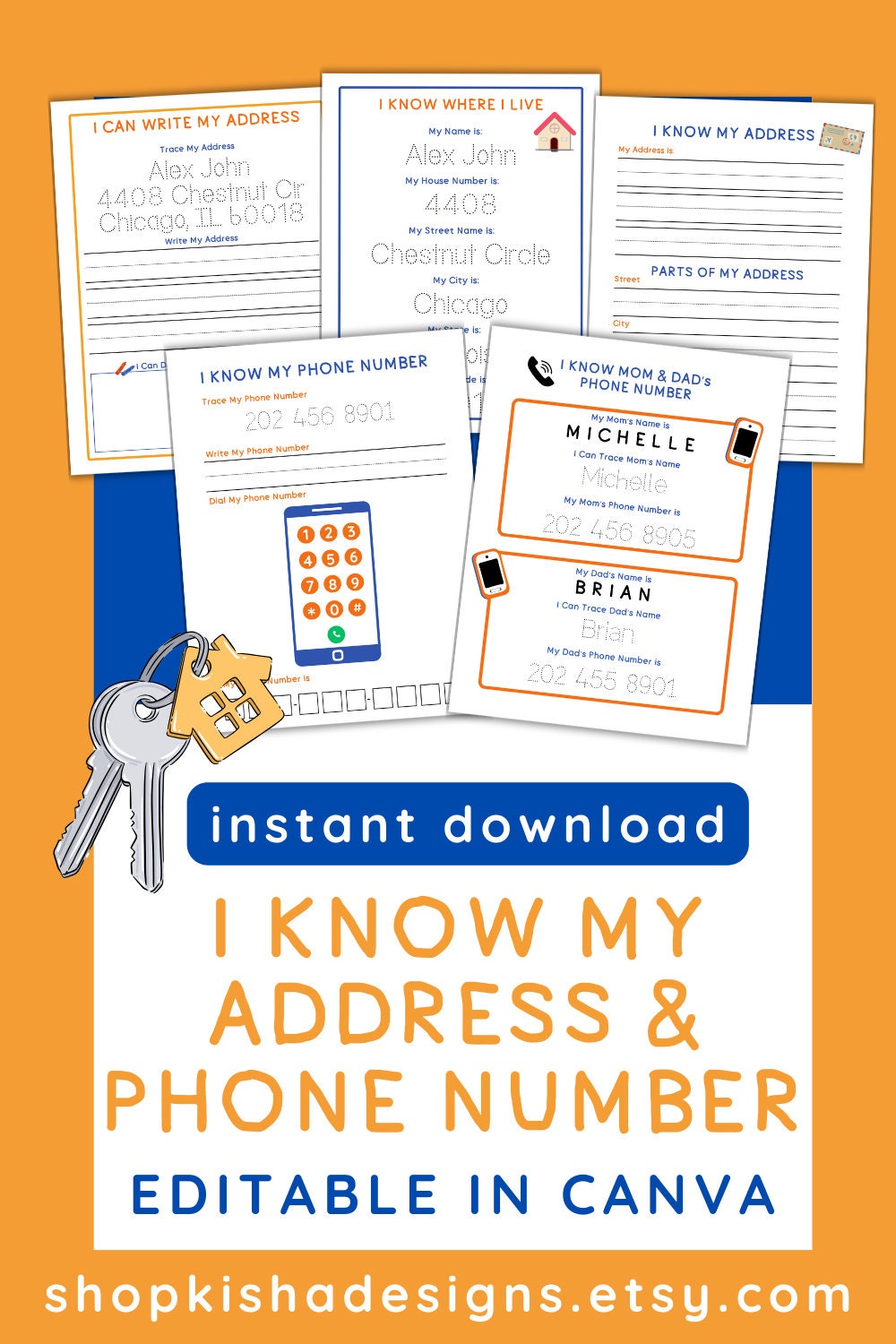 Homeschool Address Worksheet Number and Address Preschool Printable ...