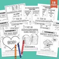 The Ten Commandments: Kid's Tiny Book Craft Idea & Matching Game - Etsy