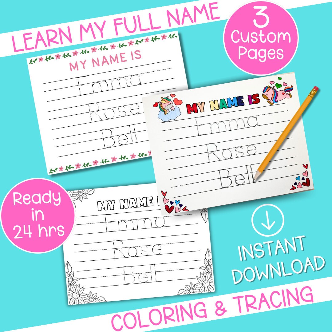 Learn to Write Name Handwriting Preschool Worksheet Name Practice for ...