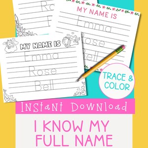 Learn to Write Name Handwriting Preschool Worksheet Name Practice for ...