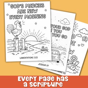 Bible Verse Coloring Pages for Kids Christian Printable Faith Based ...