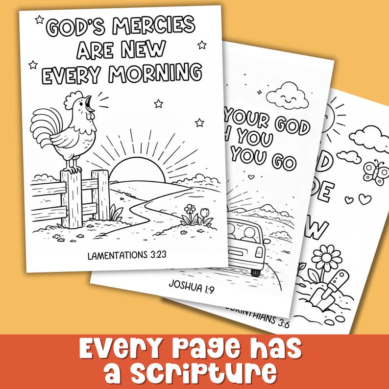 Bible Verse Coloring Pages for Kids Christian Printable Faith Based ...