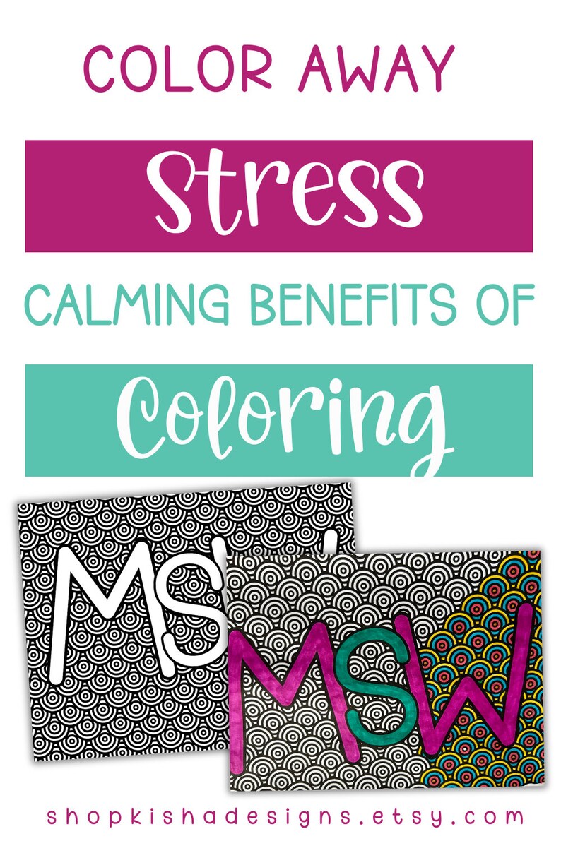 Custom Monogram Name Coloring Sheet for Anxiety Relief Coloring ...