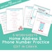 Phone Number Printable Worksheet, Number Tracing Worksheet, Preschool ...