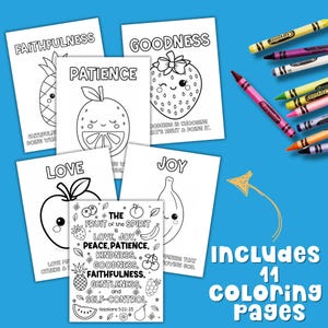 Fruit of the Spirit Kids Bible Lesson Sunday School Craft Bible Verse ...