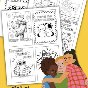 Spread Kindness Printable Coloring Card Page Kindness Activity Coloring ...