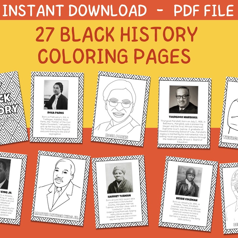 Coloring Black History - Etsy