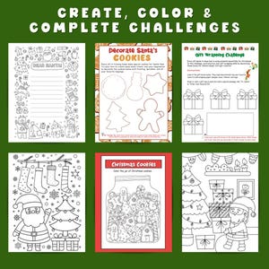 Elf Printable Christmas Activity Book Christmas Craft Kid Holiday Fun ...