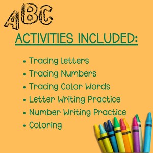 Preschool Tracing Activity Bundle Busy Book Printable Handwriting ...