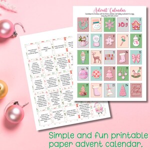 Kid Advent Calendar Printable Christmas Kid Activity Printable ...