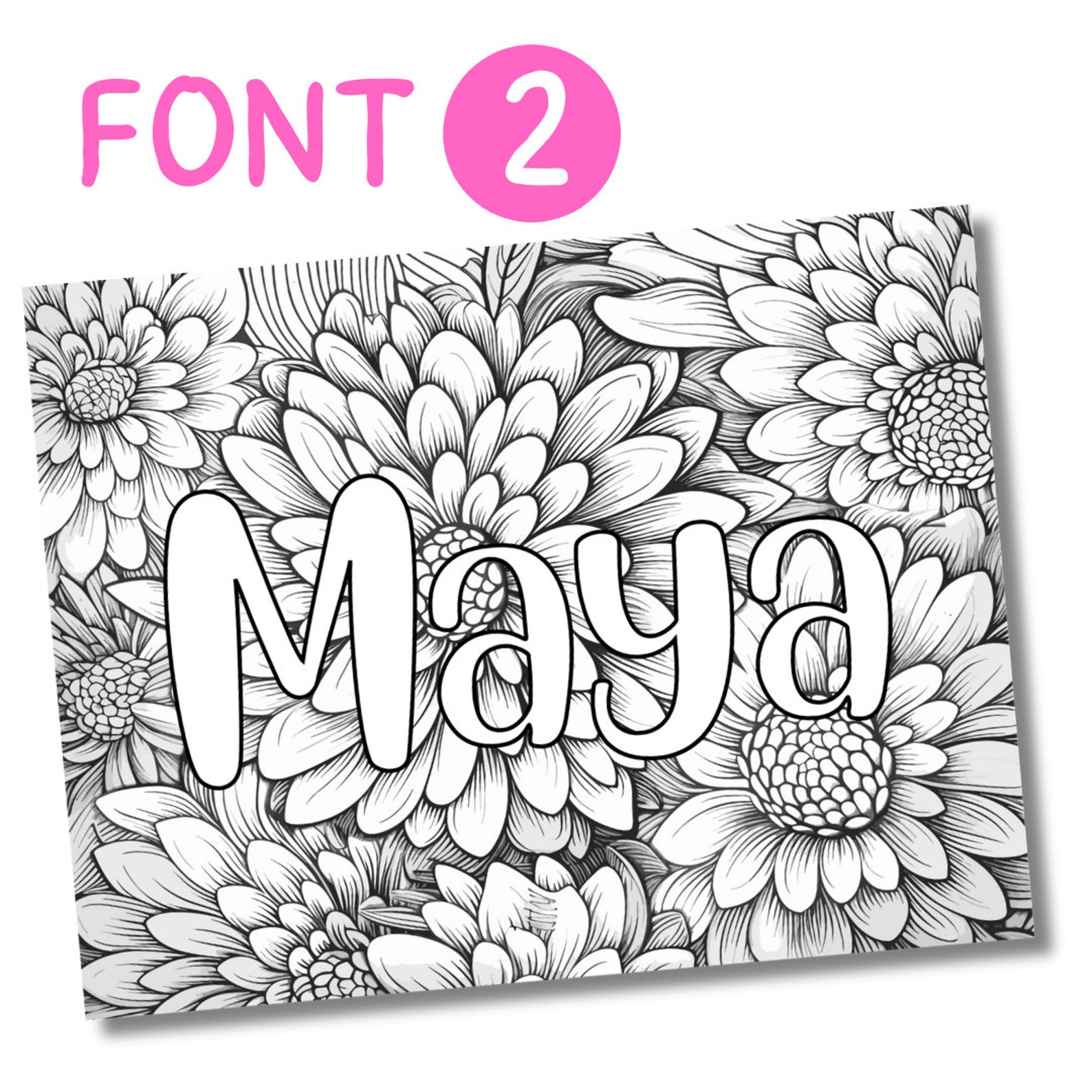 Custom Coloring Page for Kid Name Coloring Page Girl Name Sign for ...