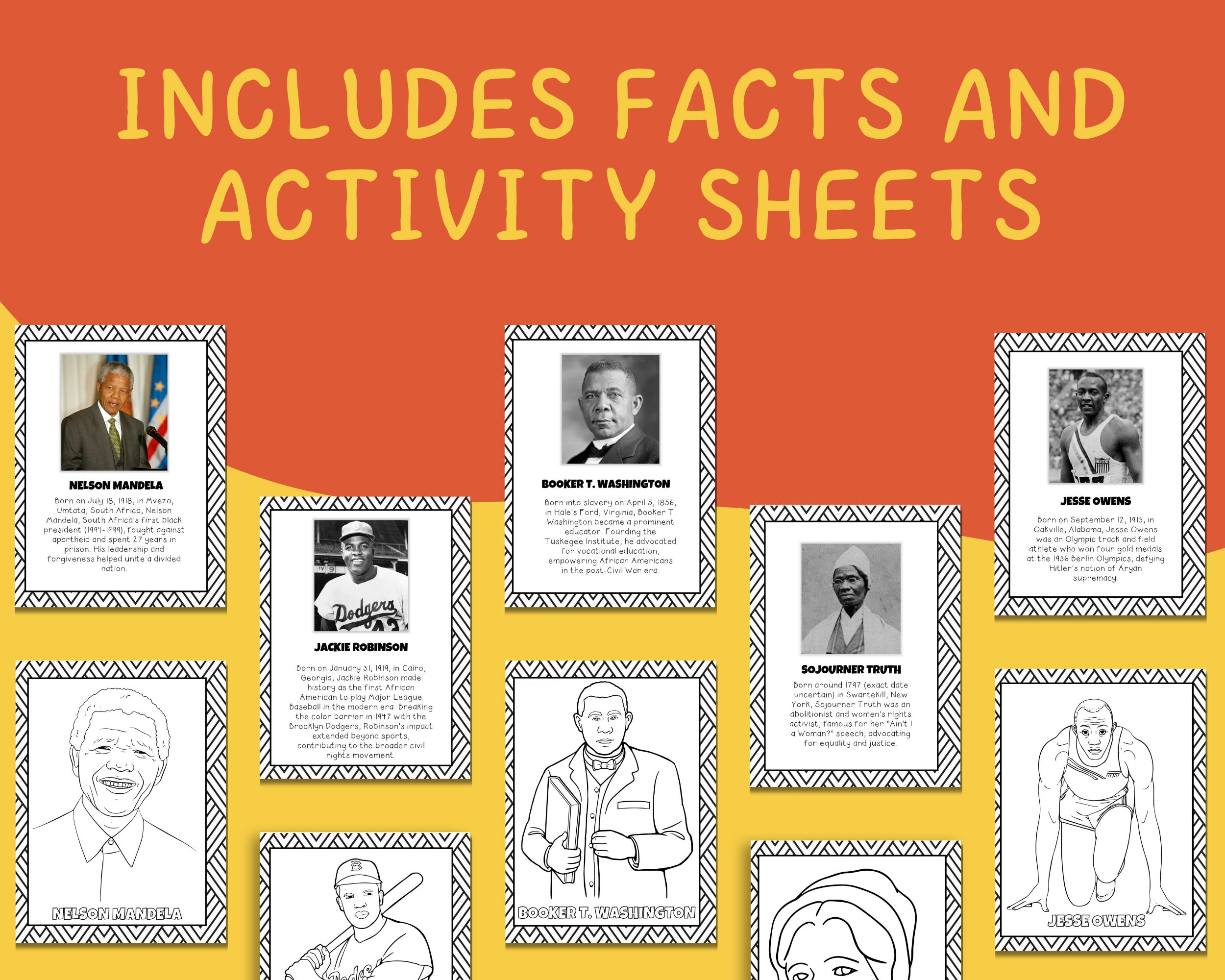 Black History Coloring Page for Kid African American Coloring Book ...