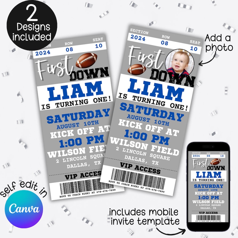 First Down Birthday Party - Etsy