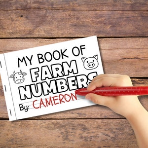 Number Tracing Worksheet Handwriting Practice Preschool Busy Book Farm ...