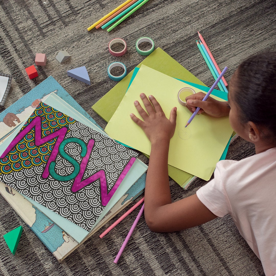 Custom Monogram Name Coloring Sheet for Anxiety Relief Coloring ...