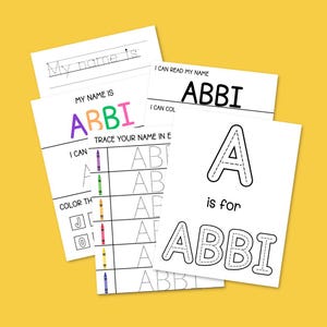 Name Writing Tracing Preschool Worksheet Handwriting Practice Toddler ...