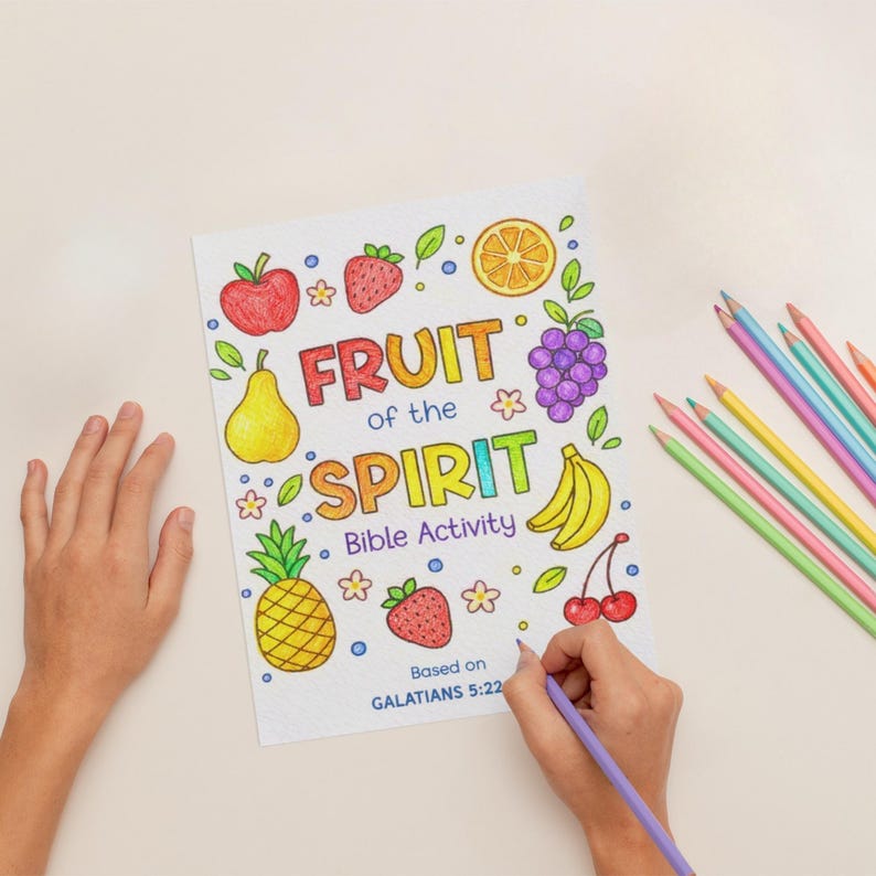 Fruit of the Spirit Bible Lesson for Kids Printable Christian Activity ...