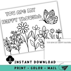 Happy Thought Coloring Sheet for Kid Coloring Page Printable to Color ...