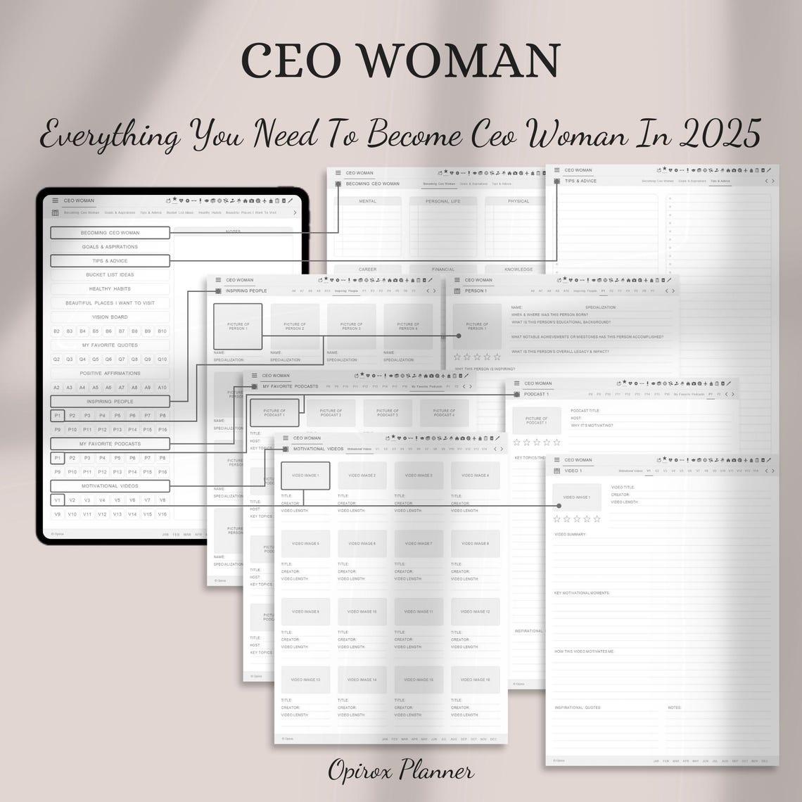 CEO WOMAN Planner 2025 Digital Planner Goodnotes Planner Business ...