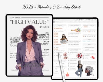 CLEAN GIRL Planner 2025 Digital Planner Goodnotes Planner Self Care ...