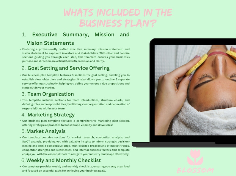 Esthetician Buisness Plan, Esthetician Bookkeeping Template ...