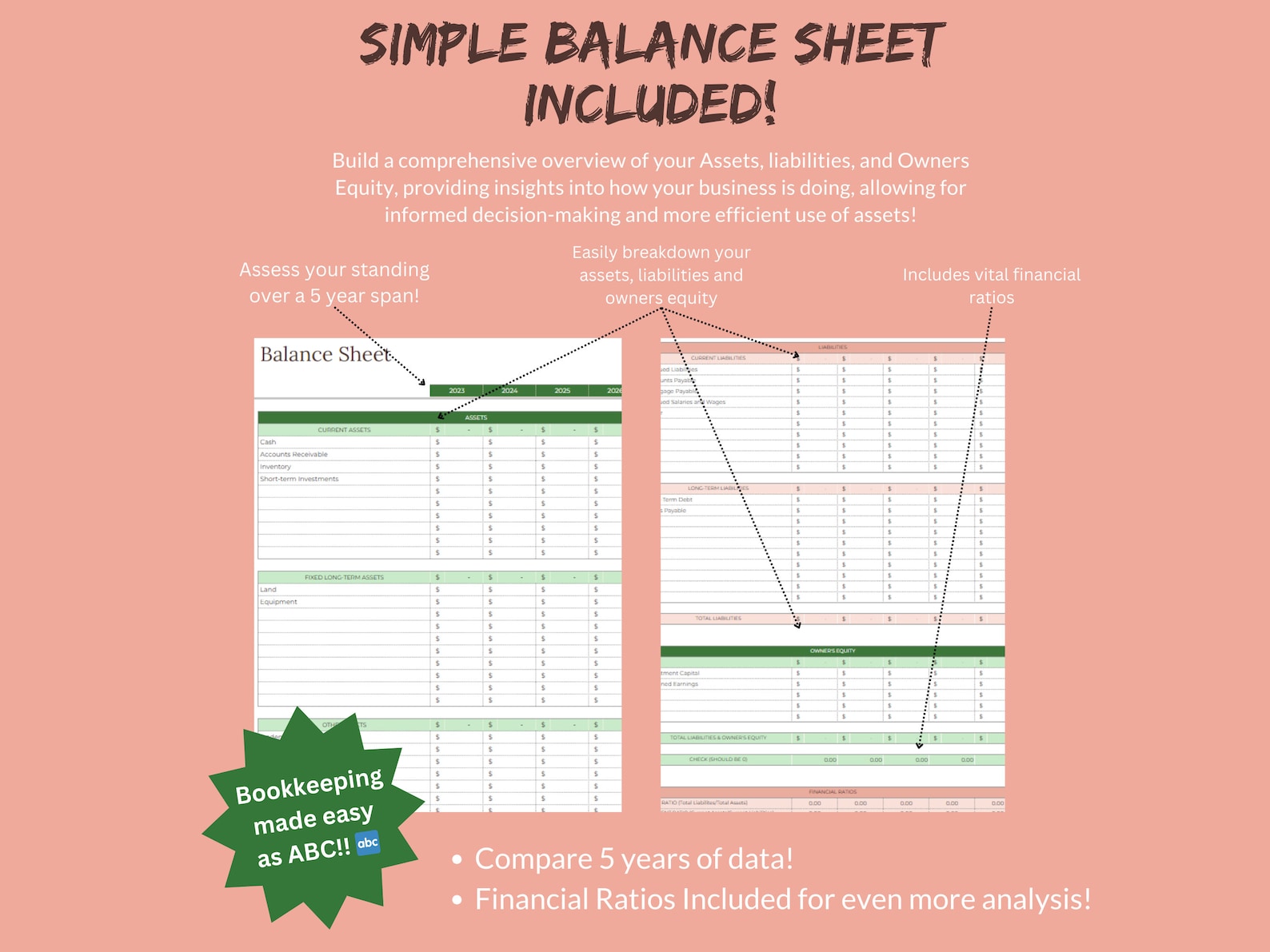 Daycare Bookkeeping Sheet Easy Bookkeeping Template - Etsy