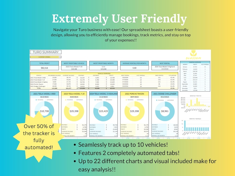 Turo Spreadsheet W/ 10 Cars + a Turo Guide - Etsy