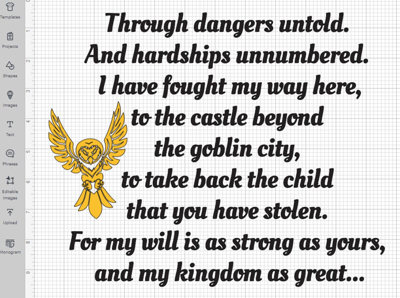 Labyrinth 1986 Famous Movie Quote - Etsy