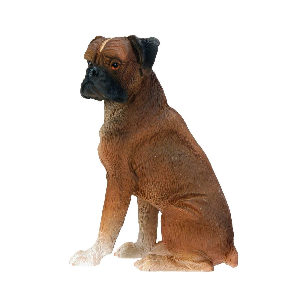 Antique Boxer Dog Collectible Statue Figurine Figure Sculpture Puppy ...