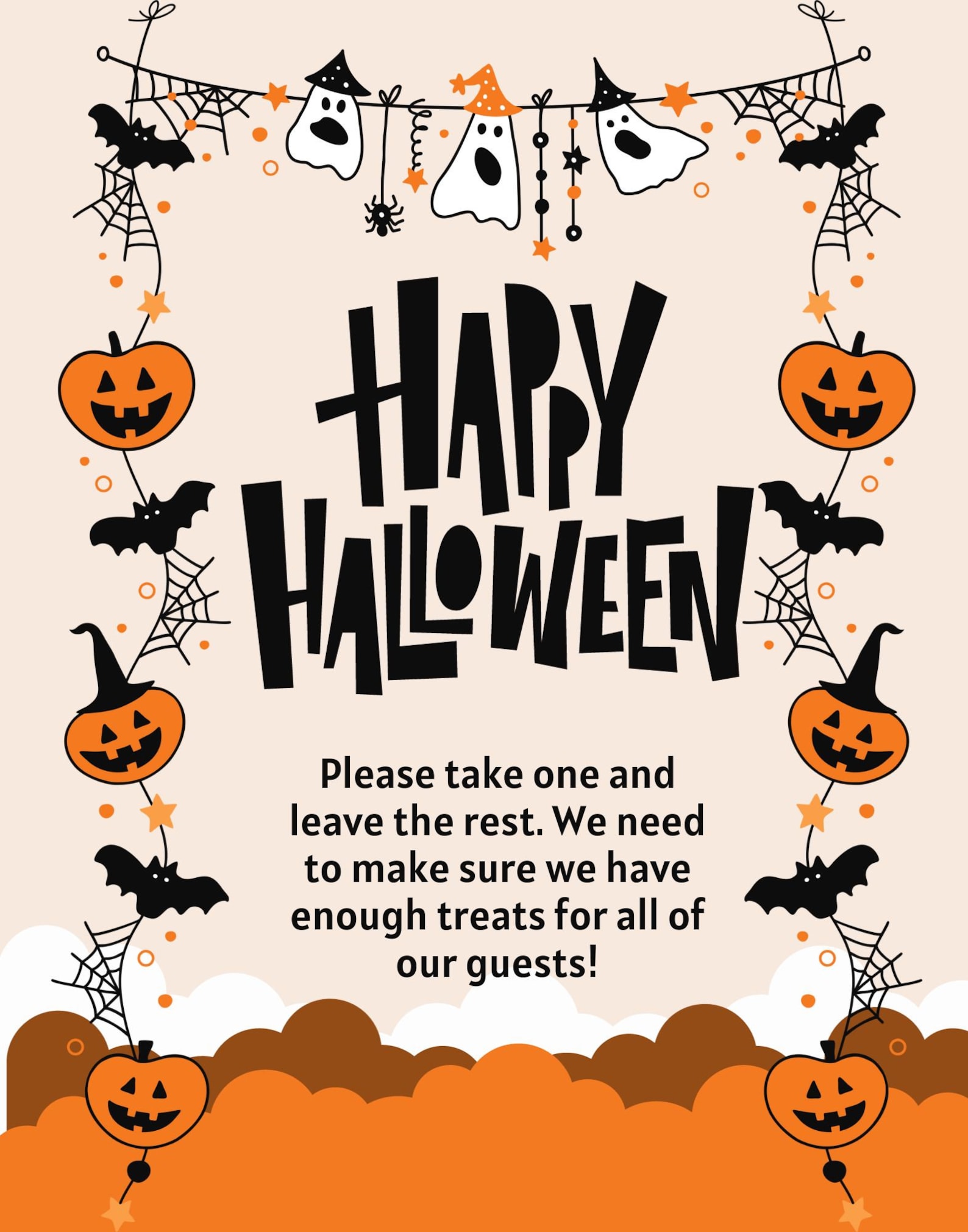Happy Halloween | Digital Print | Take One Leave the Rest | Wall Art ...